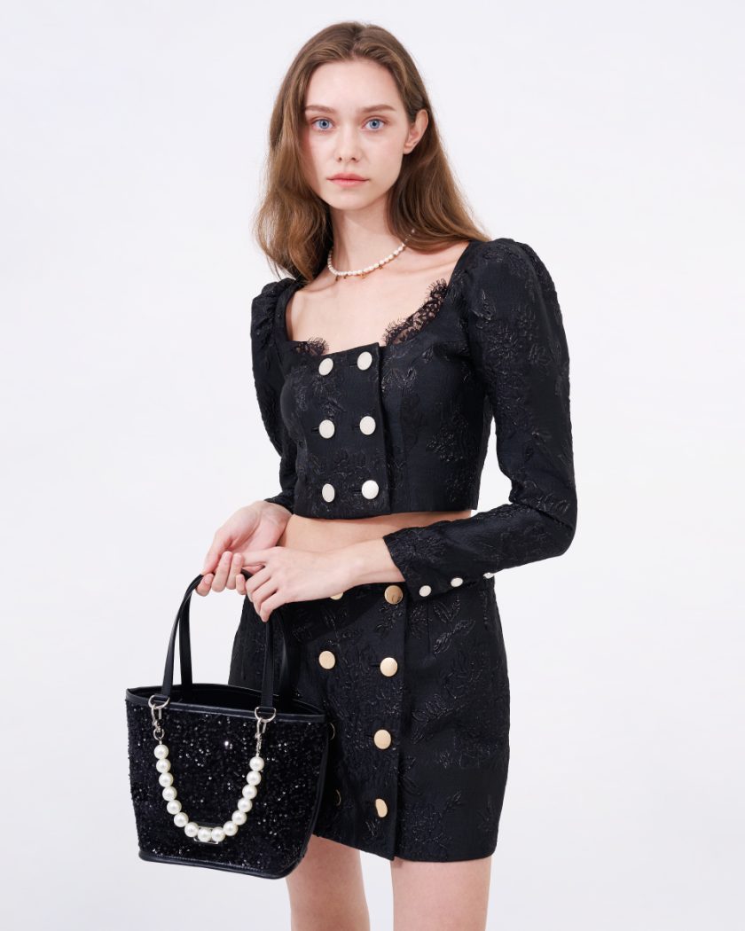 Sparkling Nastya Bag in Black